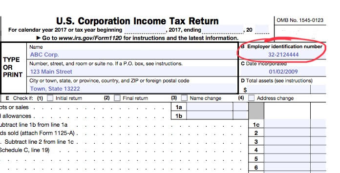 Federal Employer Identification Number Same As Tax Id Tax Walls